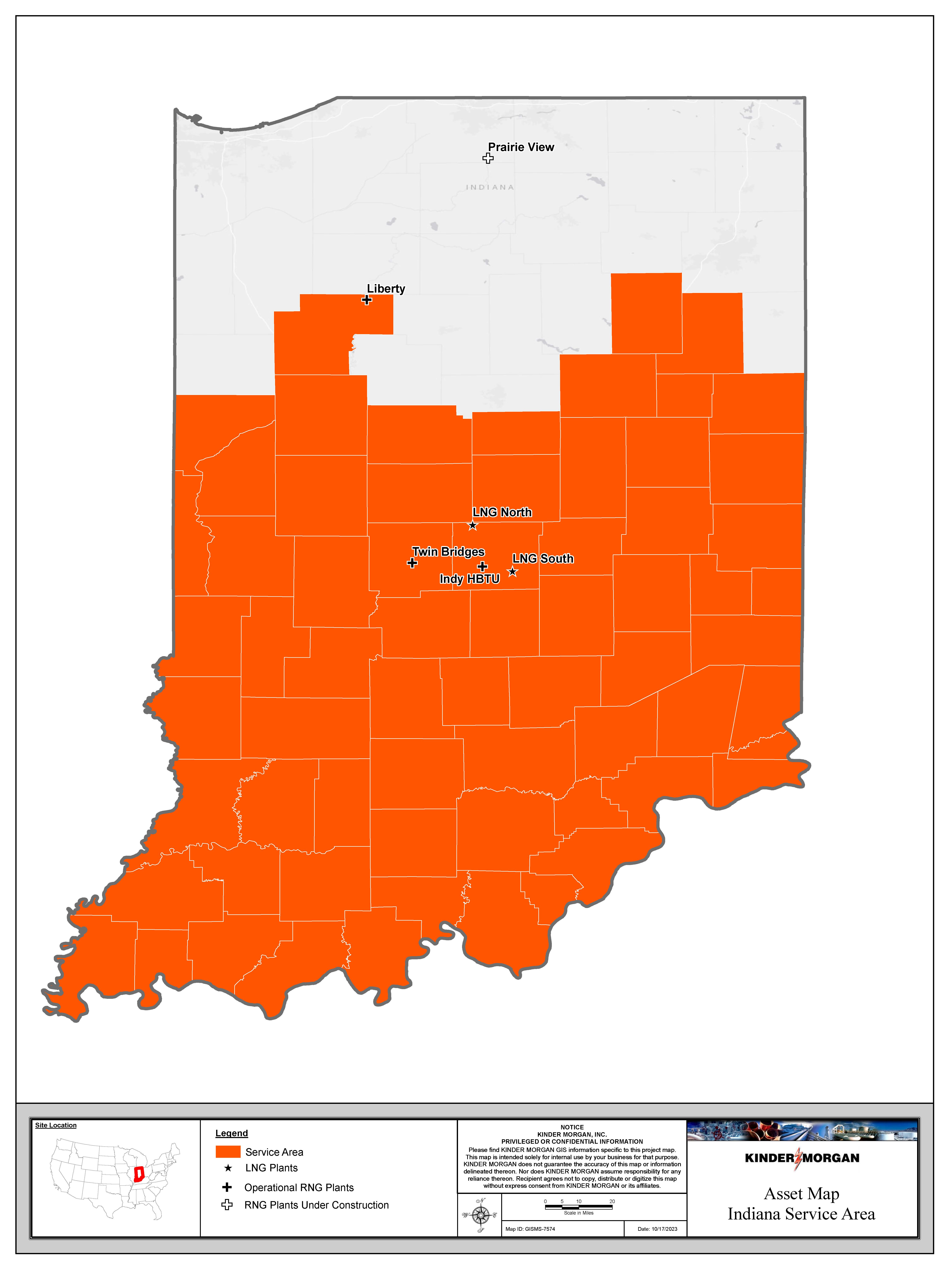 Midwest Retail Gas Marketing Service Area Map